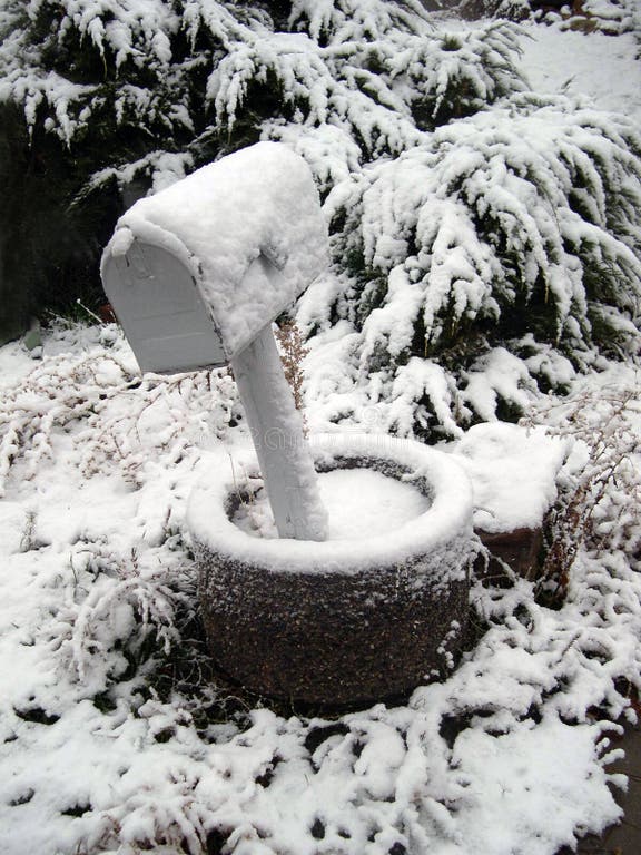 Snow-Covered Mailbox stock photo. Image of freezing, christmas - 357806