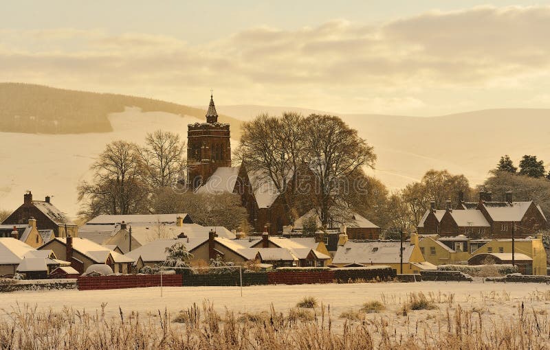 Christmas Card Scene, Moffat, Scotland Stock Image - Image of hard ...