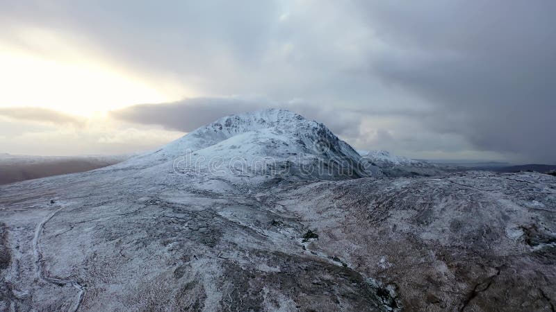 The Snow Covered Mount Errigal, the Highest Mountain in Donegal ...