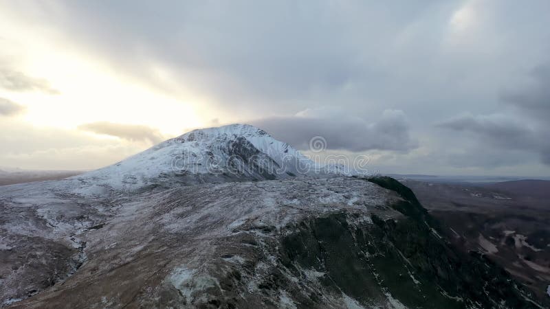 The Snow Covered Mount Errigal, the Highest Mountain in Donegal ...