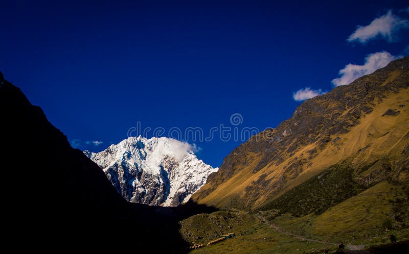 Snow Covered Mountain Cusco Peru Stock Image - Image of cusco, covered ...