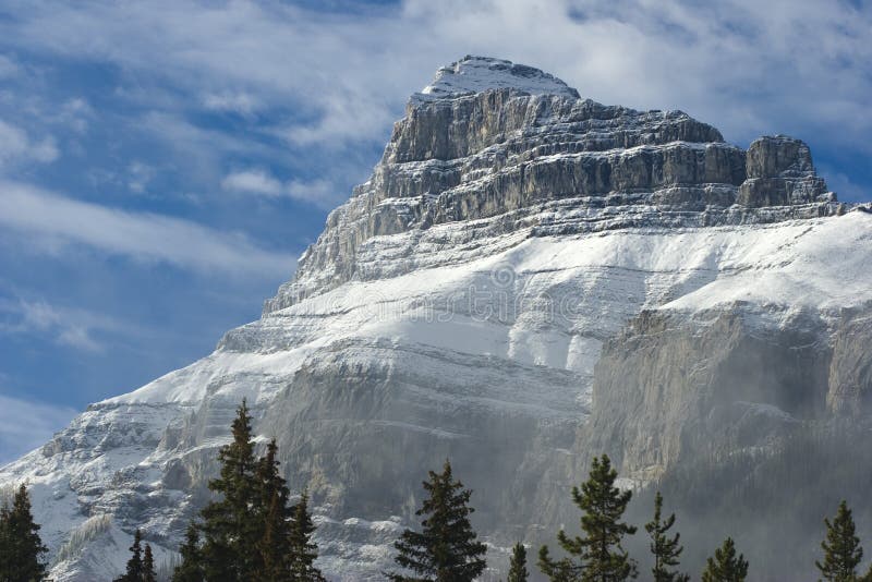 Snow covered mountain peak stock photo. Image of ridge - 3484118