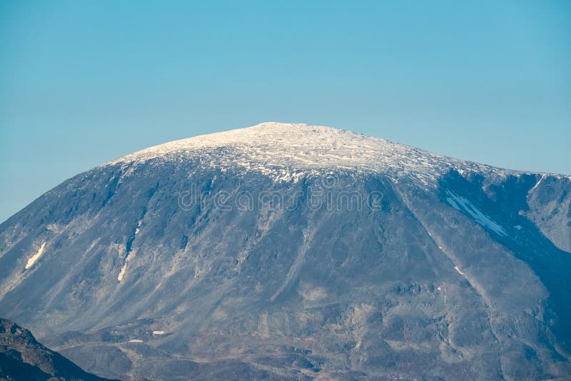 Tall Snow Covered Mountain Peak Stock Image - Image of high, scenic ...