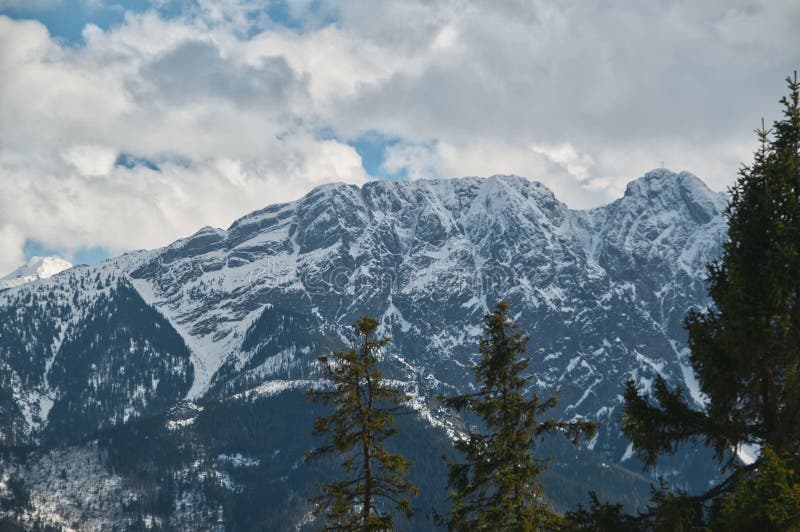 Snow-covered Mountain Peaks in the Tatra Mountains in Poland Stock ...