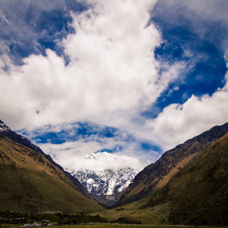Snow Covered Mountain Cusco Peru Stock Image - Image of cusco, covered ...