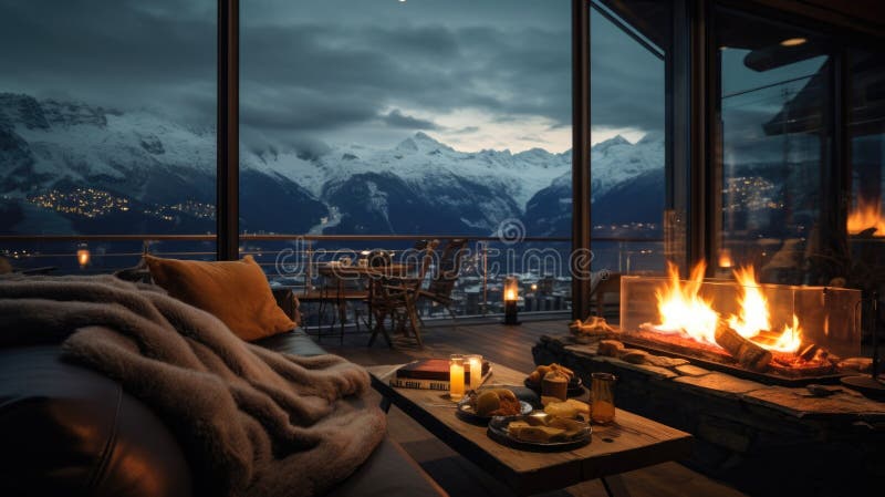 , Snow-covered Mountain View, Panoramic Windows. an Ideal Home with a ...