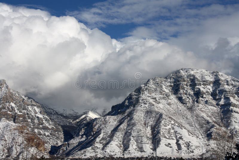 Snow covered mountains stock photo. Image of cold, snow - 7485612