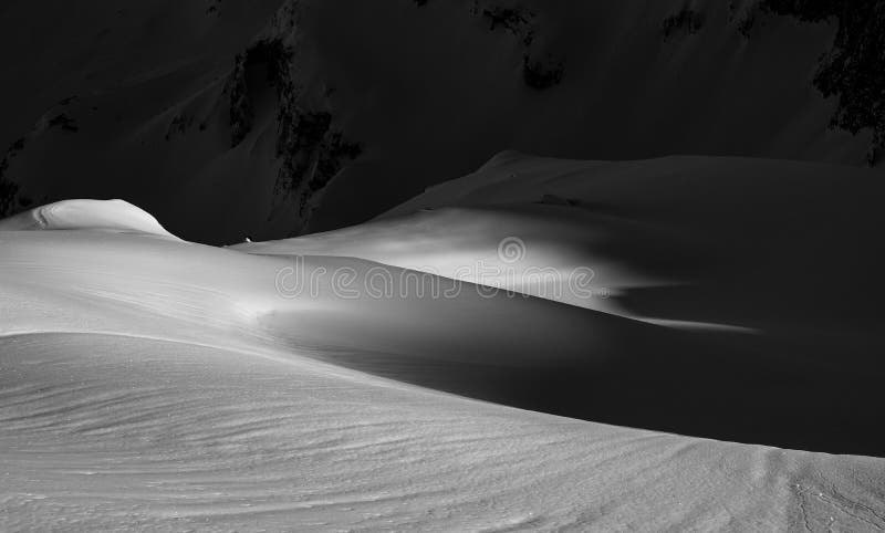 Snow-covered Mountains and Hills at Night Stock Image - Image of rural ...