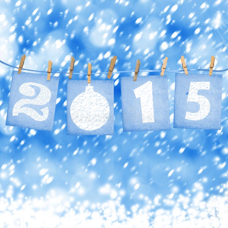 Snow-covered Paper Numbers of New 2015 with Snow Stock Photo - Image of ...