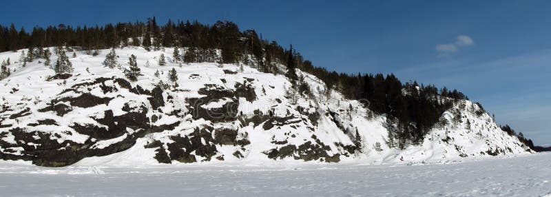 Snow-covered rock stock image. Image of hike, wilderness - 13543745