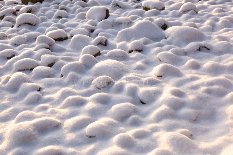 Snow Covered Rocks Texture, Bumpy Soft Snow Texture Stock Image - Image ...