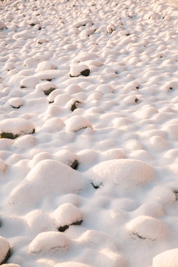 Snow Covered Rocks Texture, Bumpy Soft Snow Texture Stock Image - Image ...