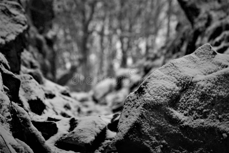 Treacherous Path stock image. Image of december, cold - 105847197
