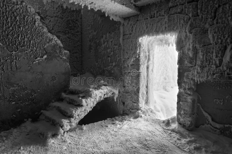 Snow-covered Ruins Of An Ancient Castle Stock Photo - Image of torri ...