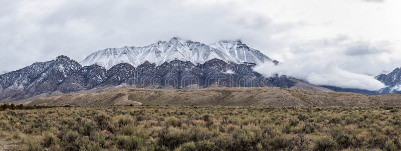 Snow Covered Sawtooth Mountains of Idaho Covered in Snow Stock Photo ...