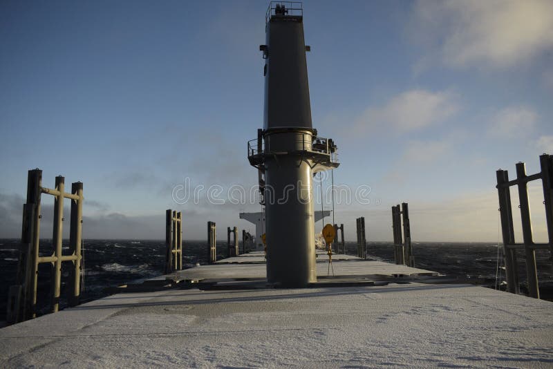 Snow Covered Ship after Snowfall Stock Image - Image of extreme, hatch ...