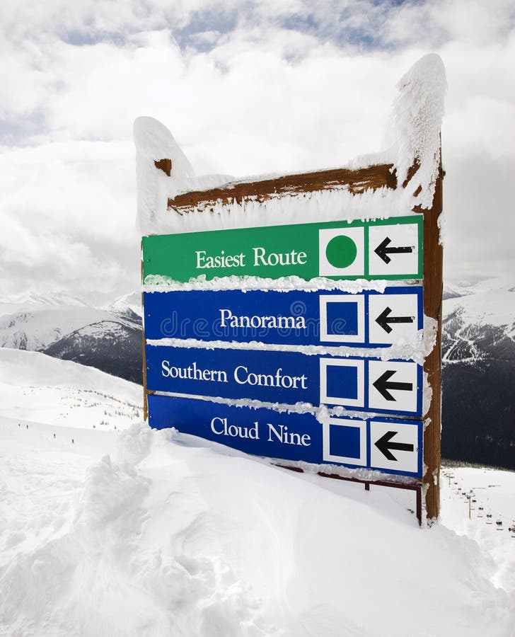 Ski run sign stock image. Image of difficulty, sports - 12927141