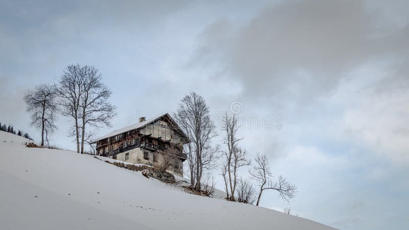 Stone cabin stock image. Image of hill, green, hills - 11416337