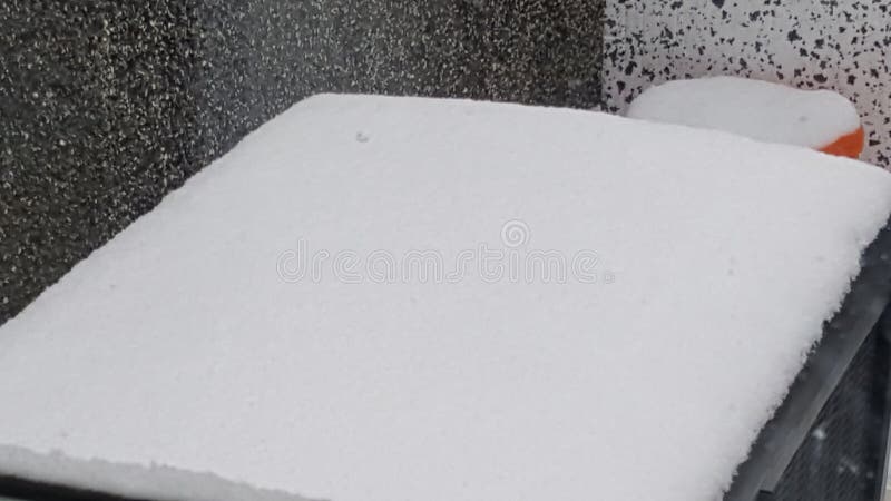 Snow covered storage unit stock photo. Image of unit - 111188978