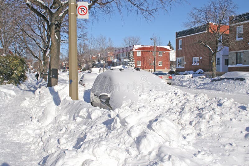 Snow covered street stock image. Image of path, conditions - 3975339
