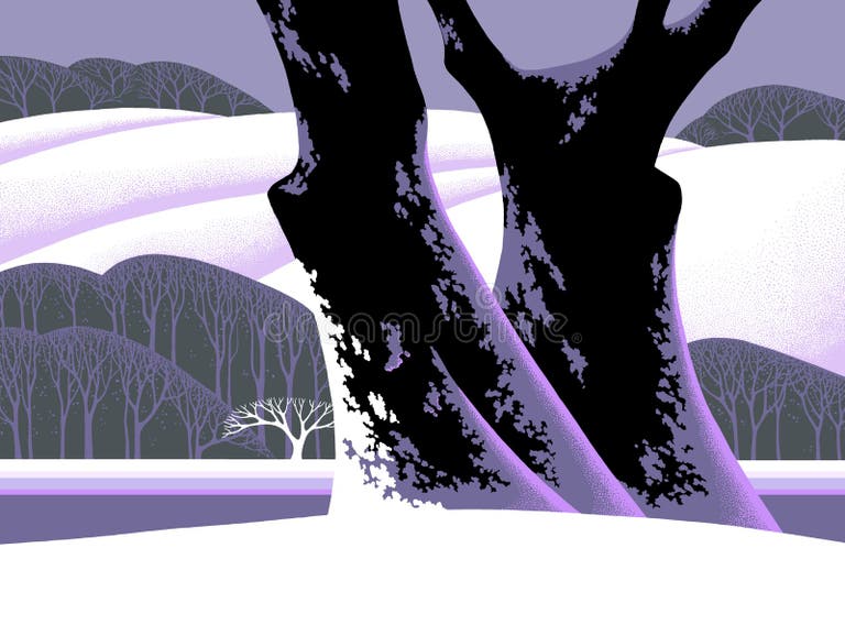 Stylized Snow Covered Hills Stock Illustrations – 650 Stylized Snow ...