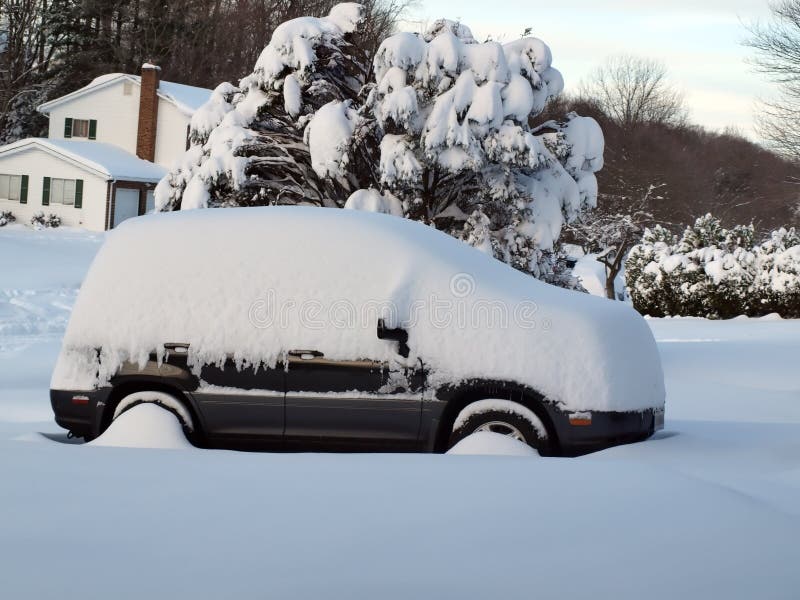 Snow covered vehicle stock photo. Image of vehicle, automotive - 12270002