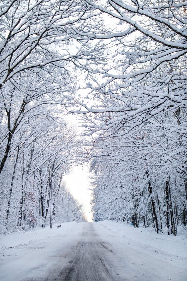 Snow Covered W Wausau Ave In Wausau Wisconsin In The Month Of January