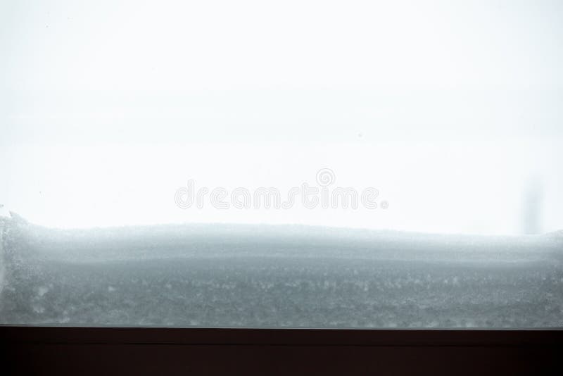 Snow Covered Window in a House after Heavy Snowfall Stock Image - Image ...