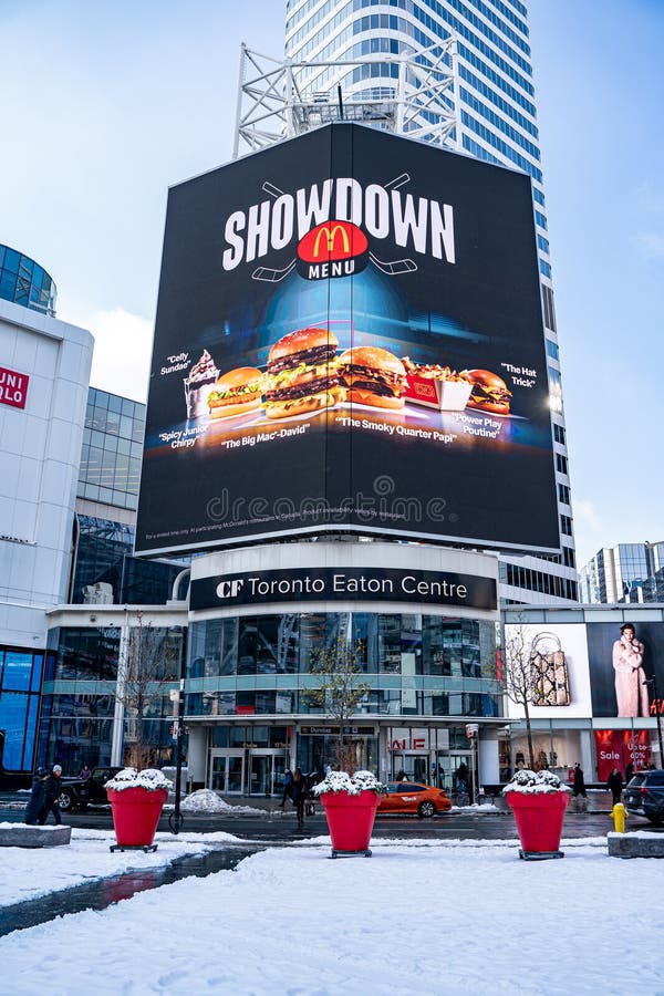 Snow-covered Yonge-Dundas Square (Sankofa Square) in Winter. Editorial ...