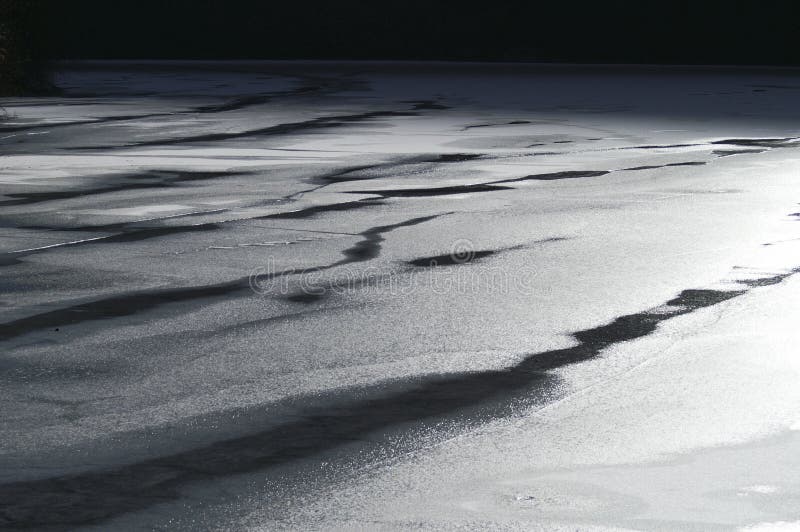 Snow Covers the Lake Surface Stock Image - Image of liquid, surface ...
