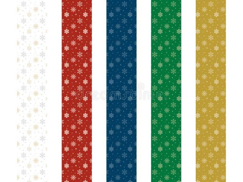 Snow Crystal Pattern Line Set Stock Vector - Illustration of green ...