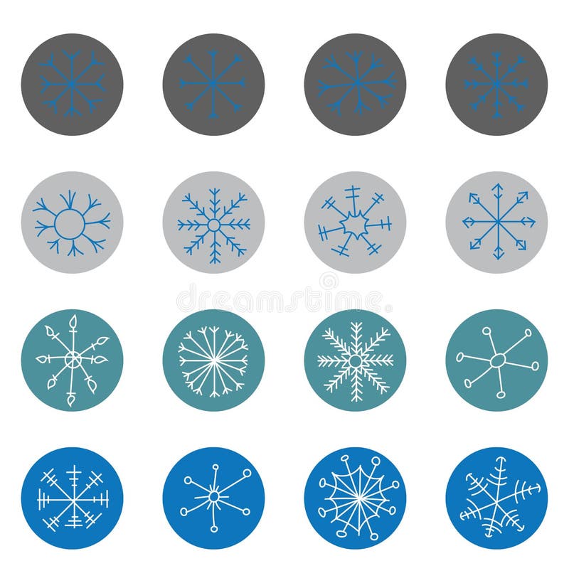 Snow crystals, icon icon stock vector. Illustration of crystal - 259789525