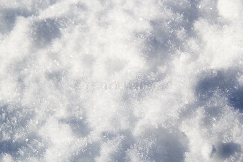 Snow Crystals and Snowflakes Background in White Stock Photo - Image of ...
