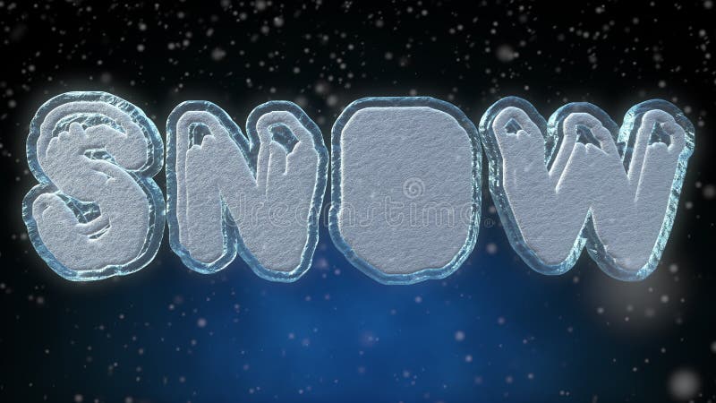 Word Snow in Pastel Color. Trendy Neumorphism Loop Animation Stock ...