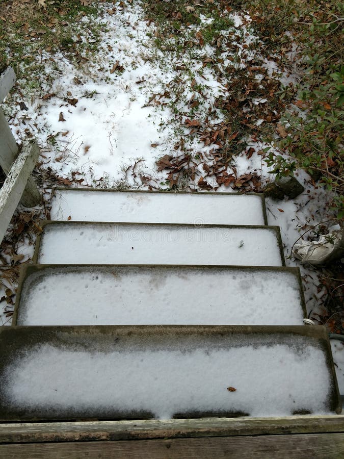 Snow day stock photo. Image of icey, winter, steps, snow - 121751466