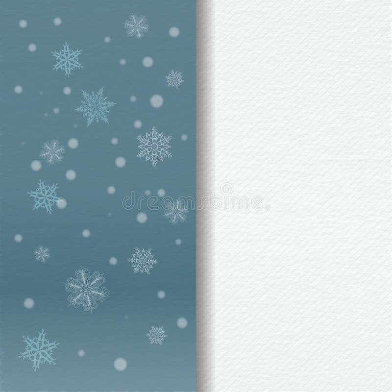 The Snow Decorated Greeting Card Background Template Stock Vector ...