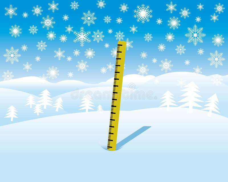 Snow depth measure stock vector. Illustration of board - 34376224