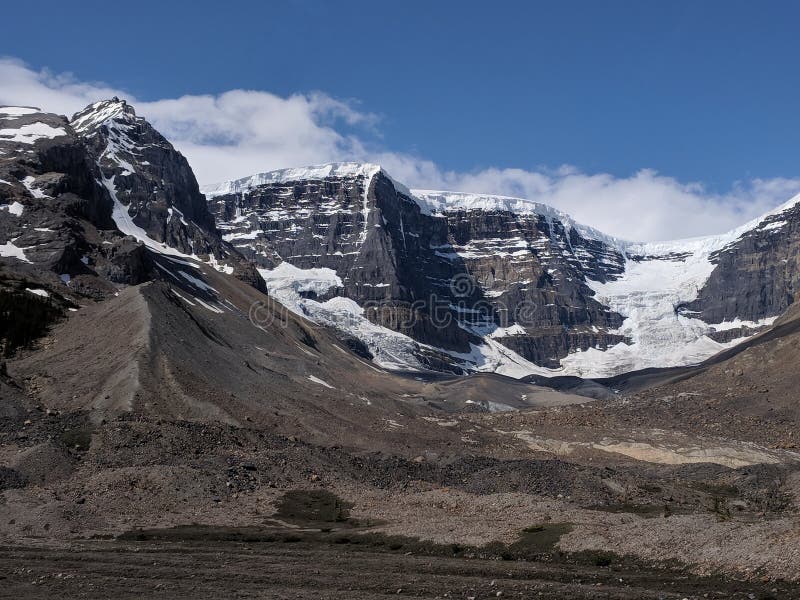 Snow Dome Mountain and Glacier, Jasper, Alberta Stock Photo - Image of ...