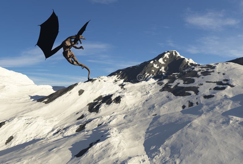 Snow Dragon Peak stock illustration. Illustration of wyrm - 5868323