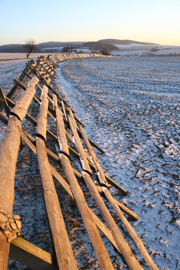 Snow-drift barrier stock photo. Image of block, defence - 7625160