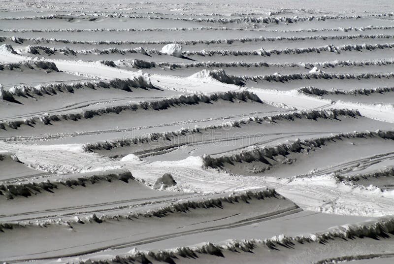 Snow Drift Patterns on Mountain Slope Stock Image - Image of powder ...