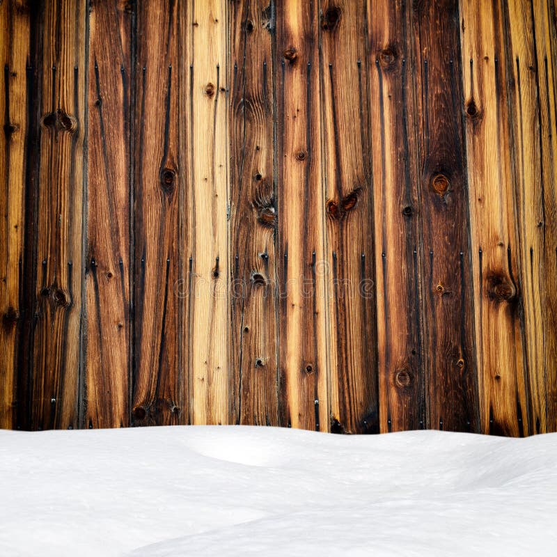Snow drift on wood boards stock photo. Image of frozen - 48109782