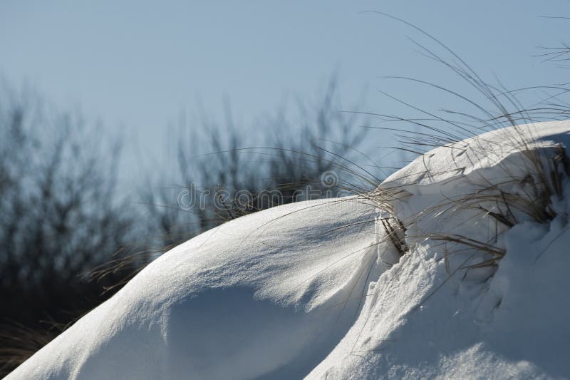 Snow on dune stock photo. Image of outdoors, massachusetts - 51680214
