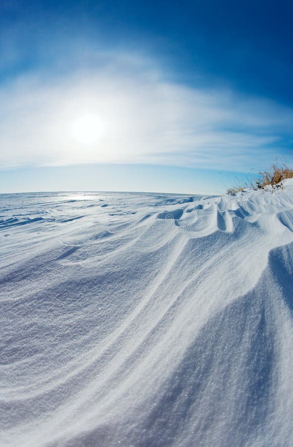 Snow dunes stock image. Image of chill, clouds, snowfall - 4153883