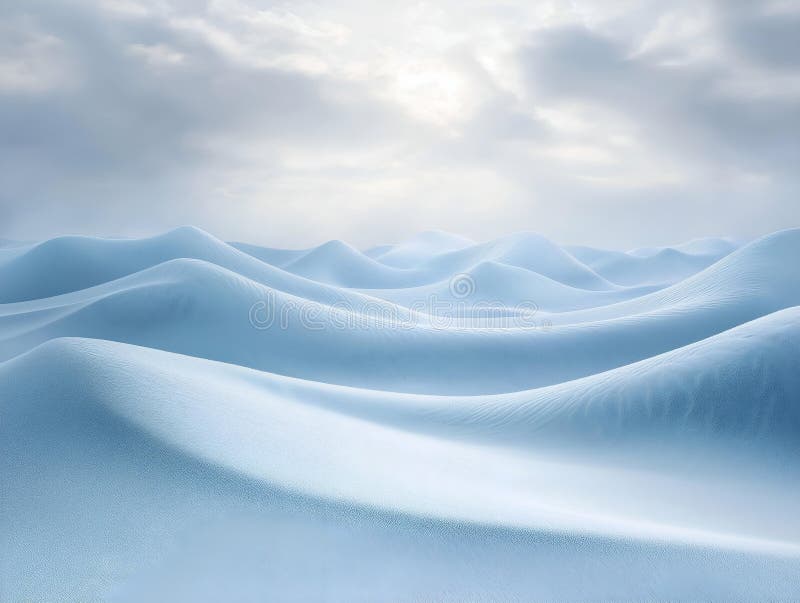 Snow Dunes, White Landscape, Textured Surface, Soft Light, Windswept ...