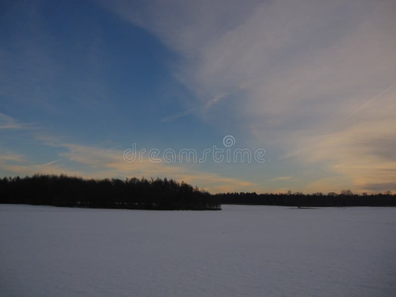 Snow at Dusk stock image. Image of dusk, winter, cold - 105799575