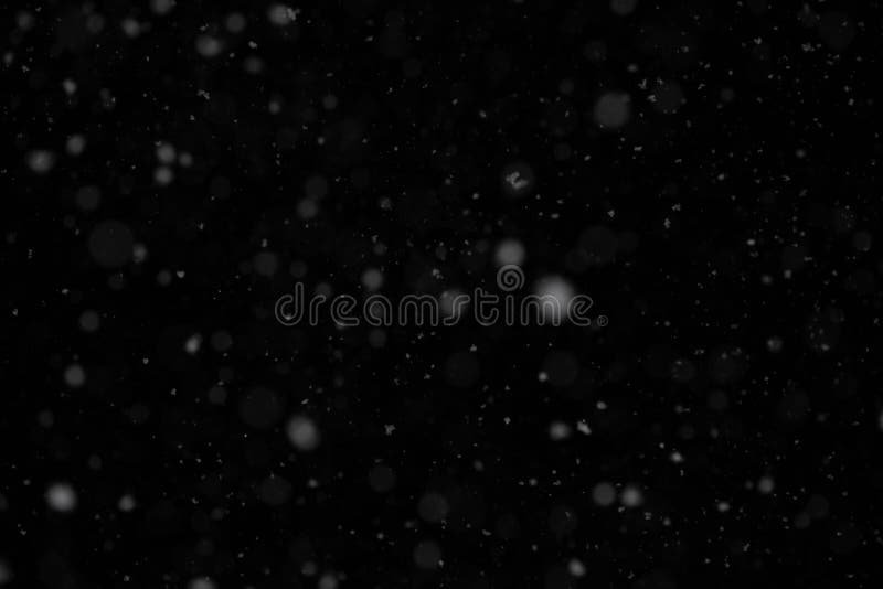Snow. Dust Bokeh on a Black Background Stock Image - Image of bokeh ...