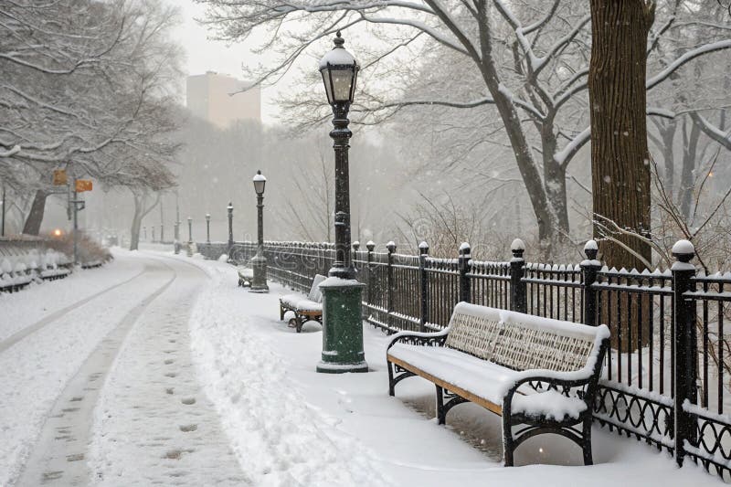 Snow Dusting on Objects Objects. Generated Using AI. Stock Illustration ...