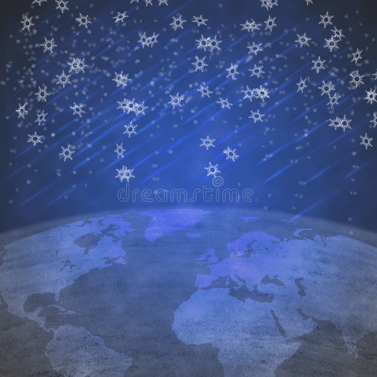 Snow on the earth. stock illustration. Illustration of nature - 34713698