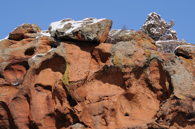 Snow and Erosion on rocks stock photo. Image of mountains - 54908108